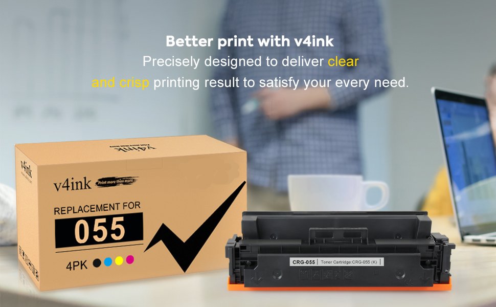 v4ink Canon 055 Compatible Toner 4 Color Set